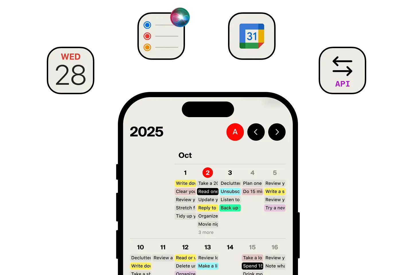 Tweek Calendar — Minimal To Do list and Weekly Task Planner App